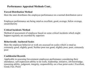 Performance appraisal methods | PPT