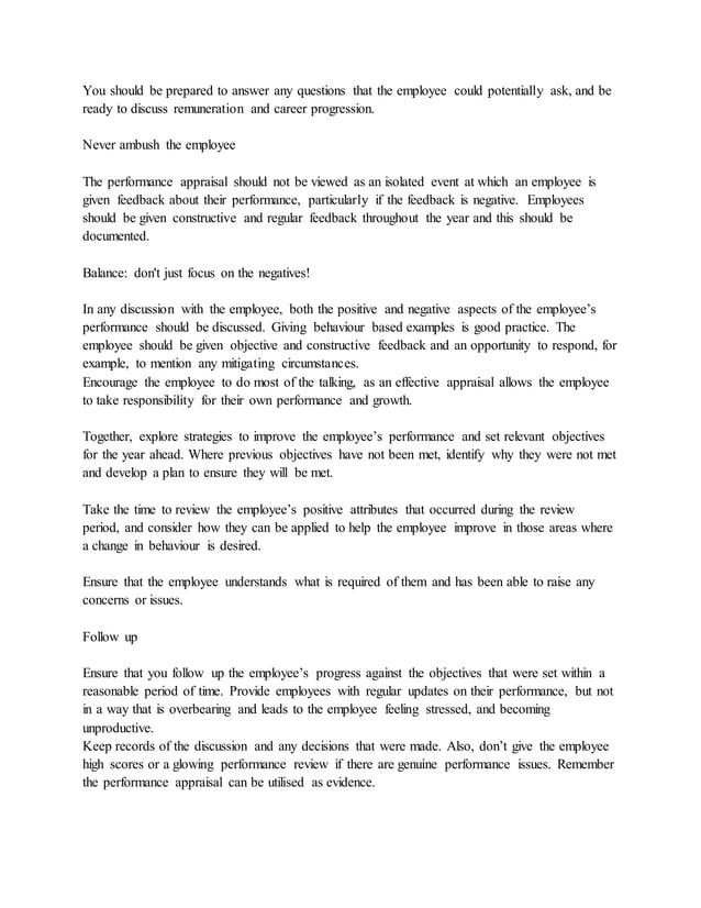 Performance appraisal methods with examples