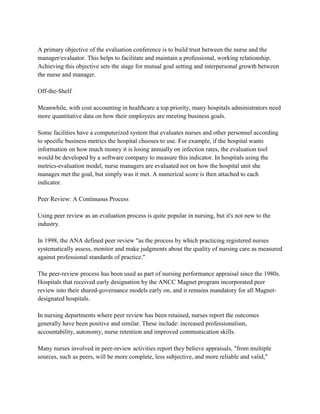 Performance appraisal nursing | DOCX