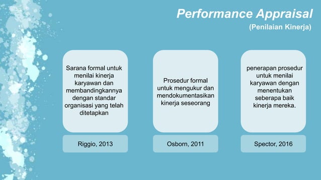 Performance appraisal (penilaian kinerja) | PPTX