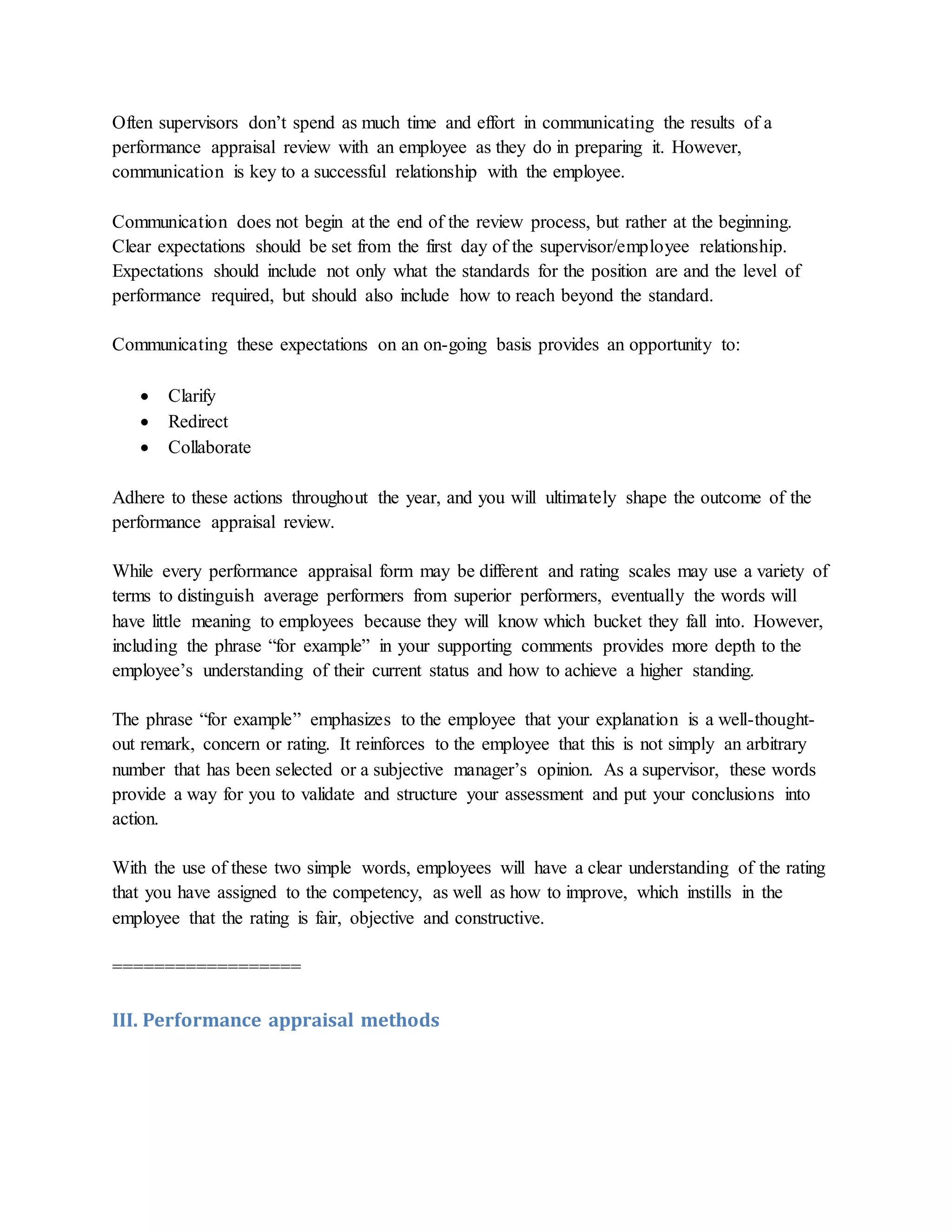 Performance appraisal phrase book | DOCX