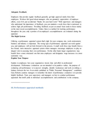 Performance appraisal problems and solutions | PDF