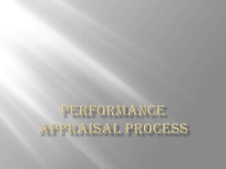 Performance appraisal process | PPTX