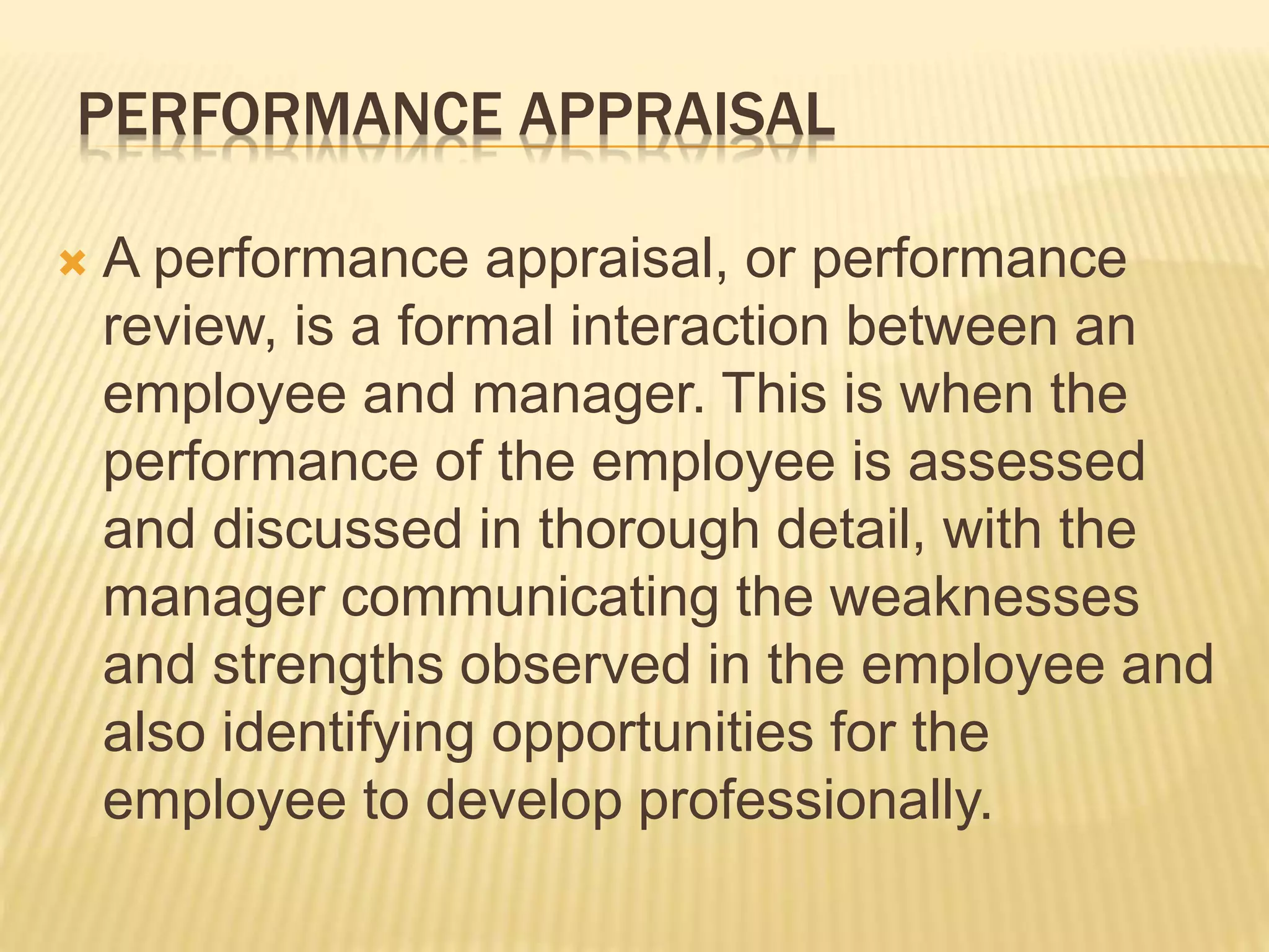 Performance appraisal process | PPTX | Human Resources | Business