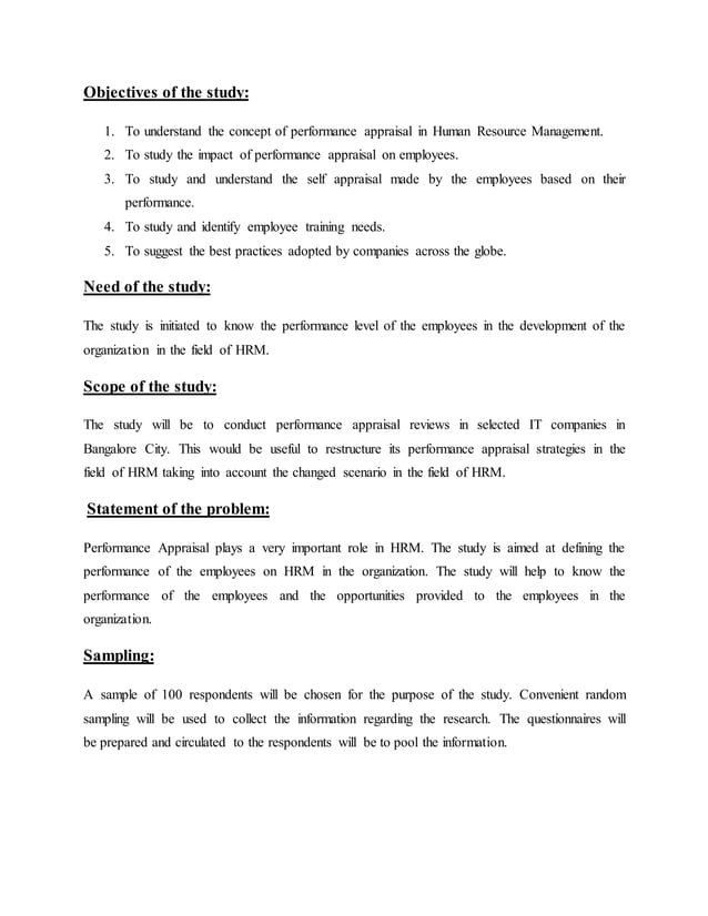 Performance appraisal research design | DOCX