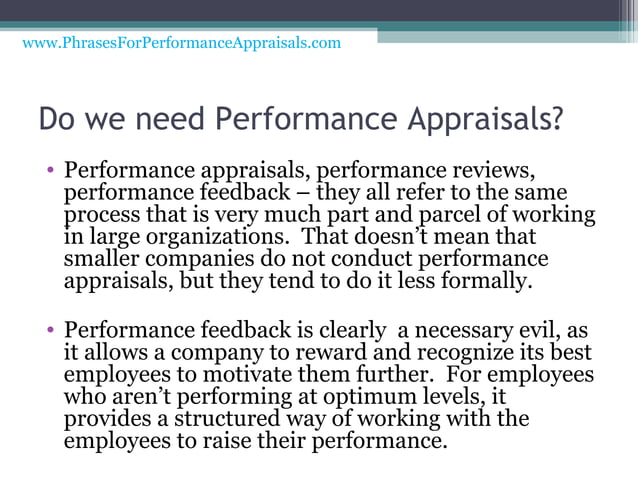Performance Appraisals | PPT