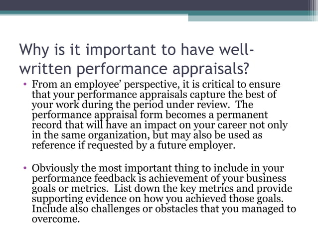 Performance Appraisals | PPT Performance Appraisals | PPT