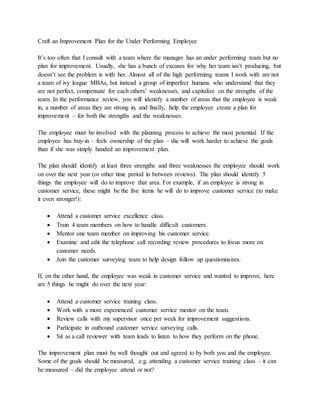 Performance appraisal sample comments | DOCX