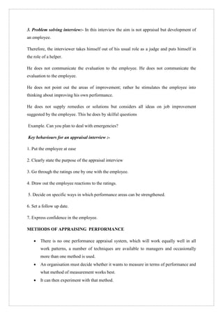 PERFORMANCE APPRAISAL .docx