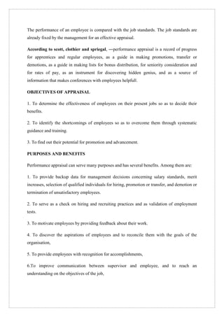 PERFORMANCE APPRAISAL .docx