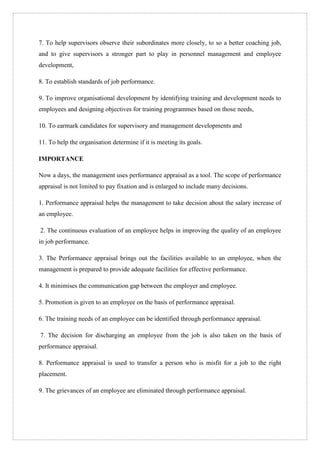 PERFORMANCE APPRAISAL .docx