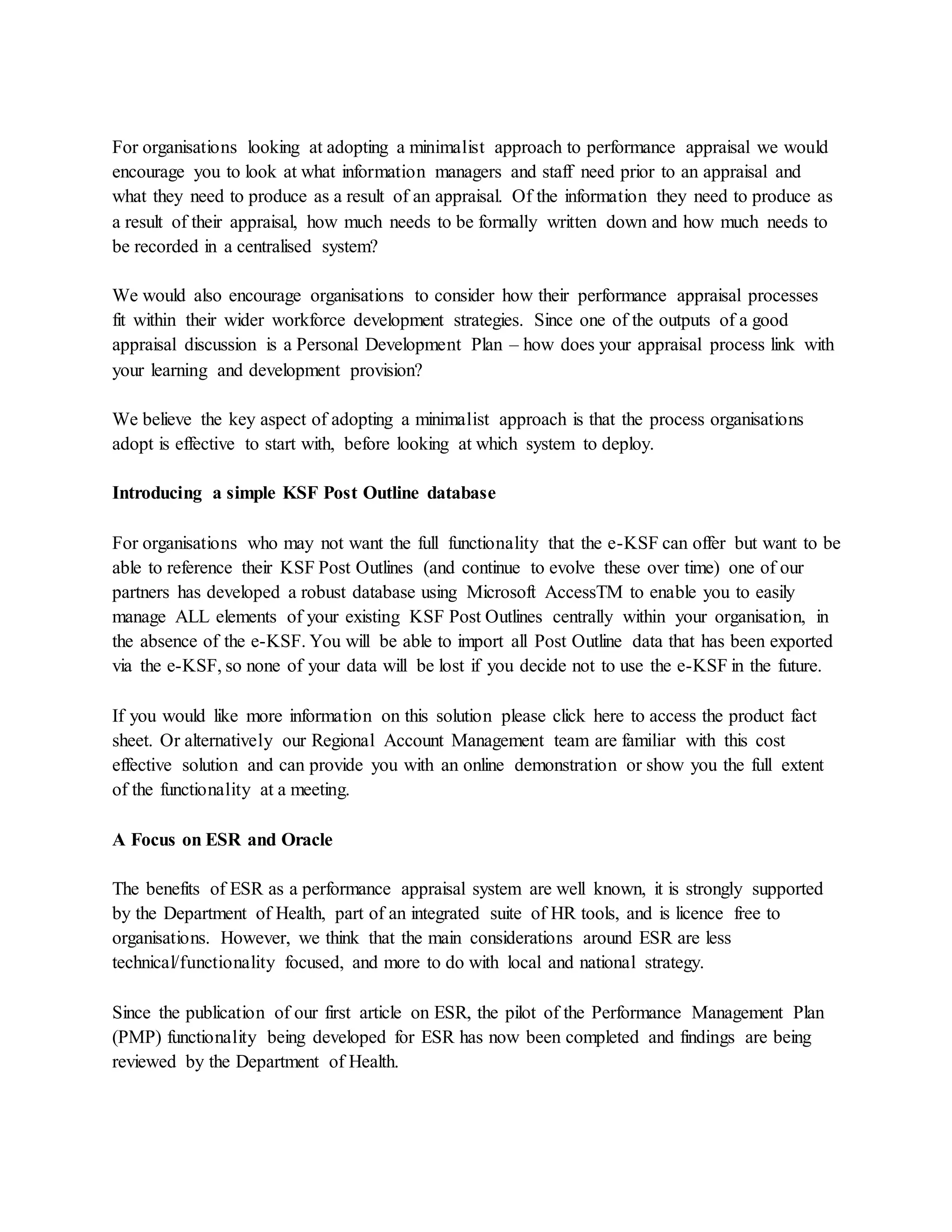 Performance appraisal summary | DOCX