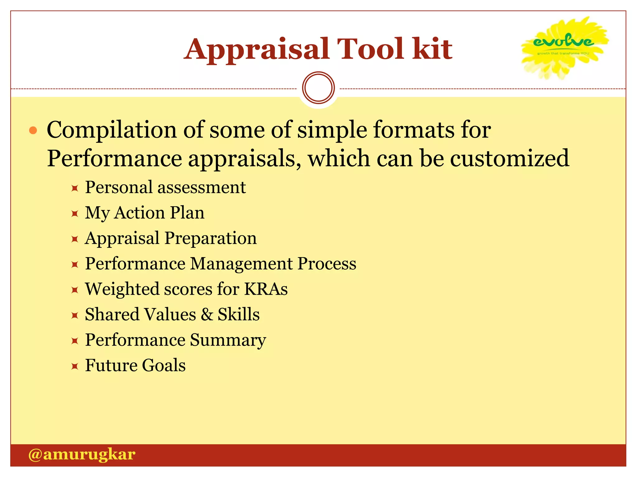 Performance appraisal tools | PDF