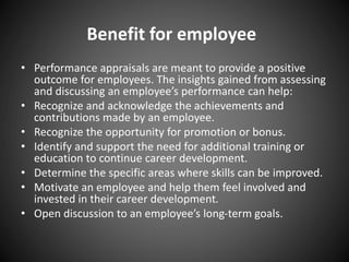 PERFORMANCE APPRASIAL.pptx summary on performance appraisal | PPTX