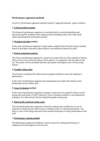 Performance appraisal | DOCX