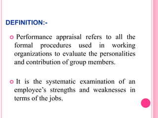 Performance apraisal | PPTX | Human Resources | Business