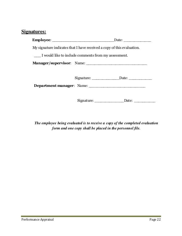 Performance Appraisal