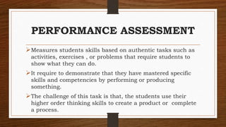 Performance assessment | PPTX