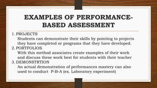 Performance assessment | PPTX