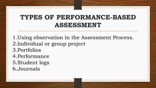 Performance assessment | PPTX