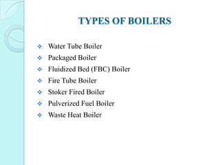 Performance assessment of boilers,steam system,insulation ...
