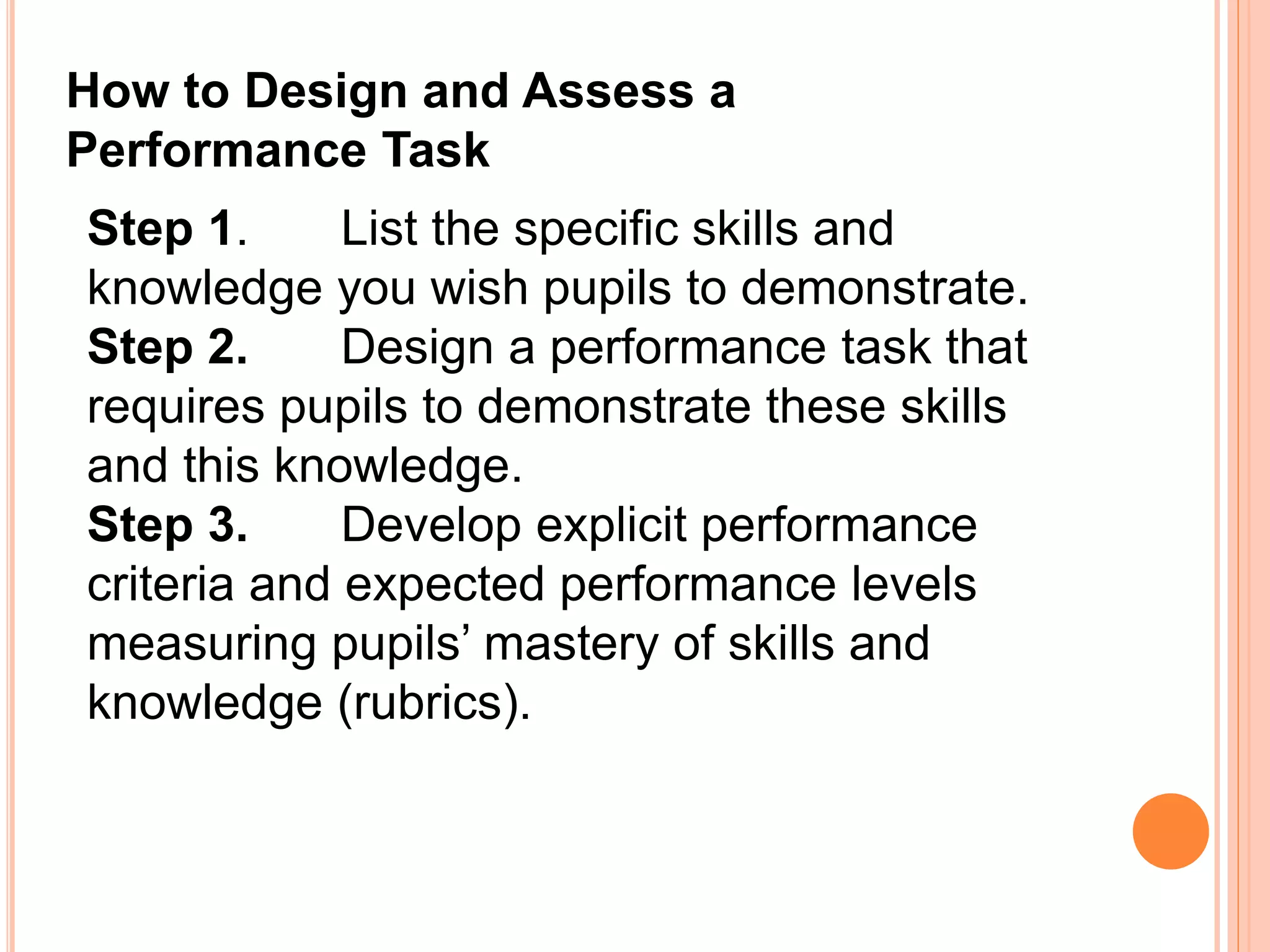 Performance assessment | PPTX