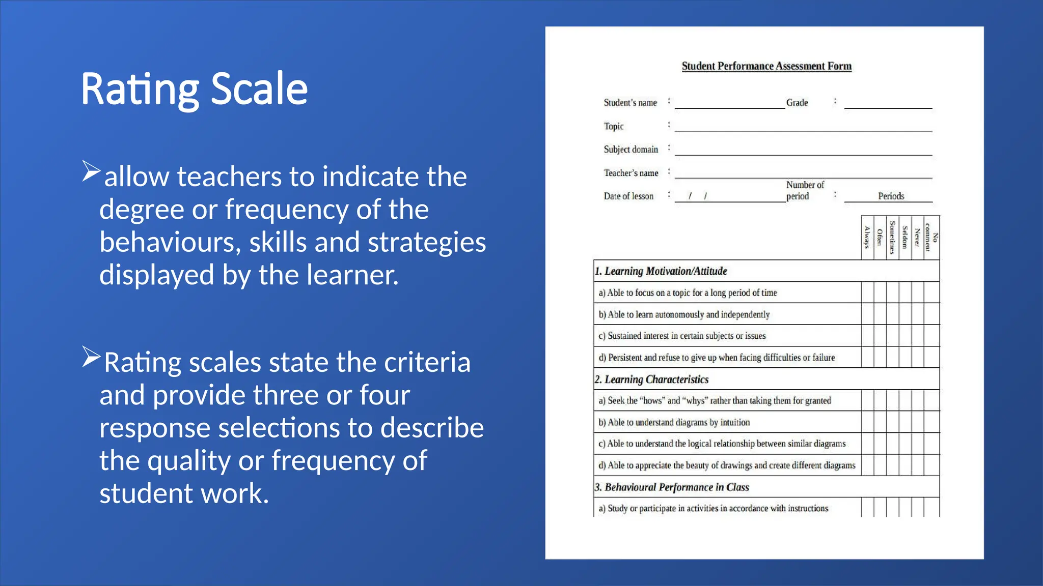 THIS PRESENTATION IS ALL ABOUT PERFORMANCE ASSESSMENT TOOLS AND ...