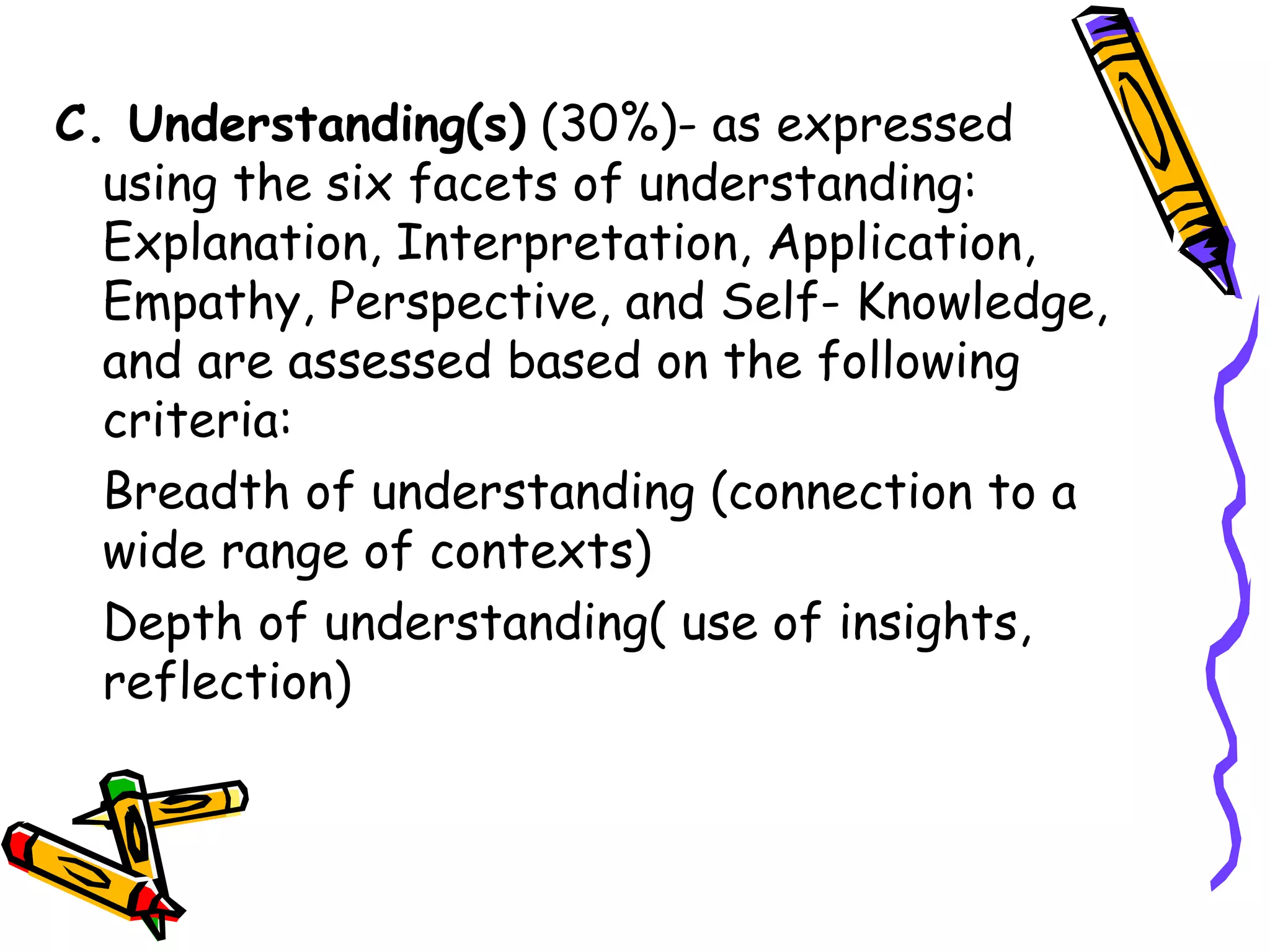 Performance assessment using grasps | PPT