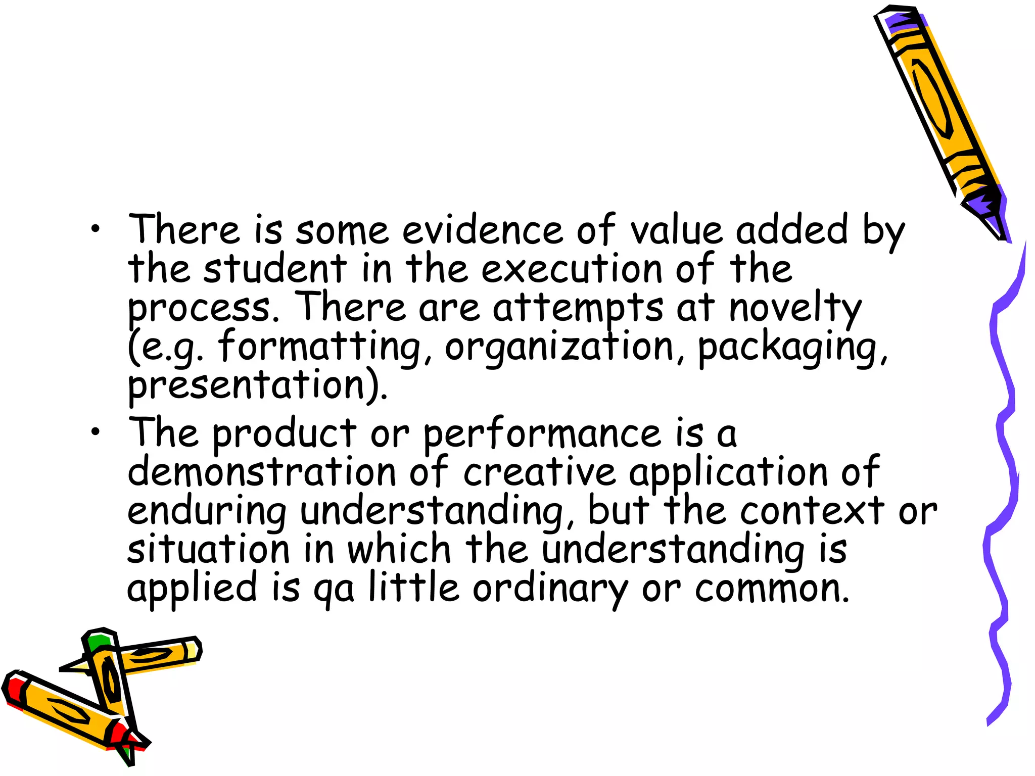 Performance assessment using grasps | PPT