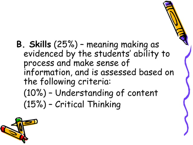 Performance assessment using grasps | PPT