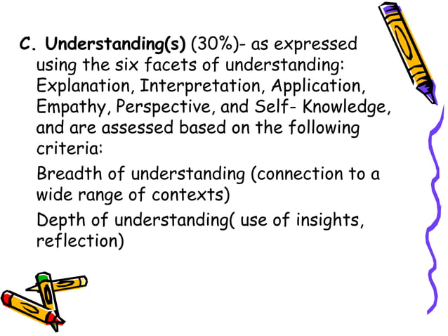 Performance assessment using grasps | PPT