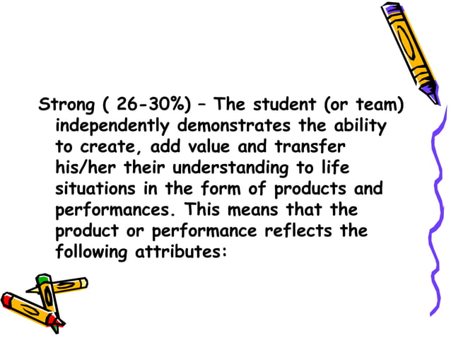 Performance assessment using grasps | PPT