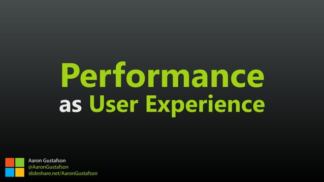 Performance as User Experience [AEADC 2018] | PDF | Web Design and HTML | Internet