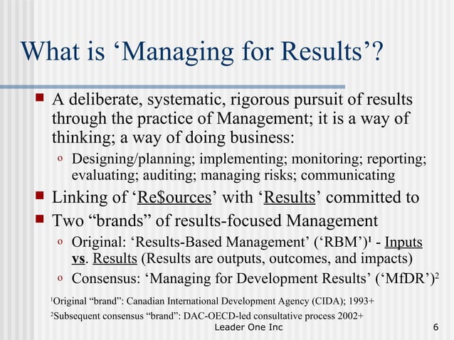 Performance audit management for results | PPT