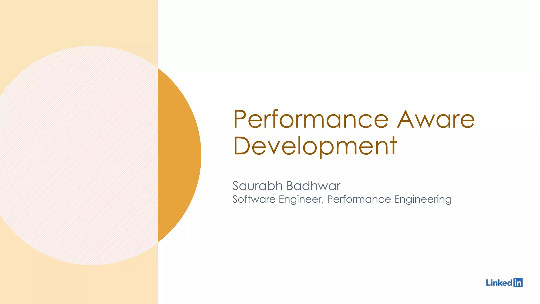 Performance Aware Development | PPT
