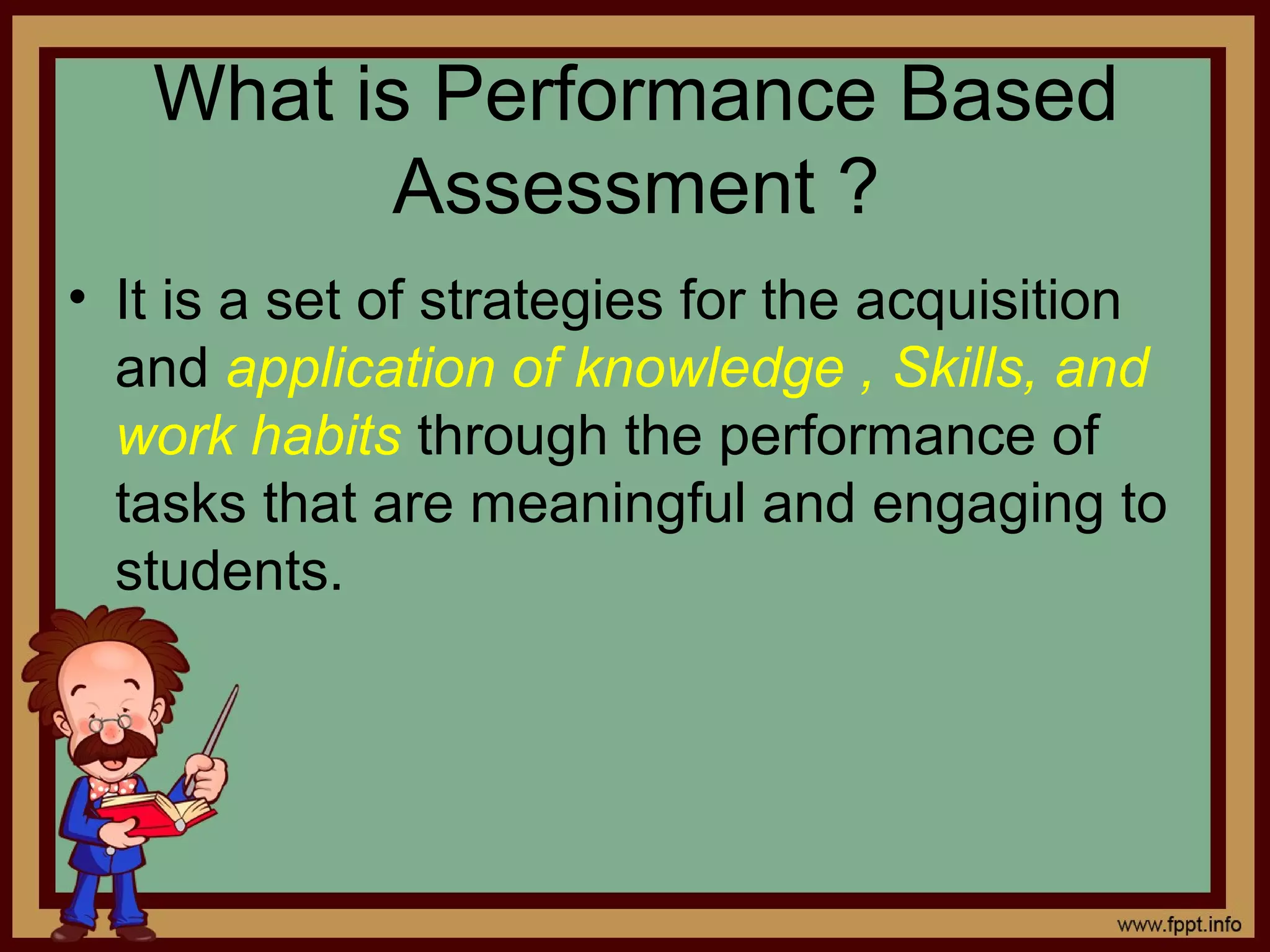 Performance based Assessment | PPT