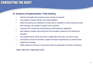 Performance Based Internal Quality Audit Guide | PPT