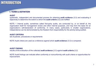 Performance Based Internal Quality Audit Guide | PPT