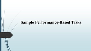 Performance based assesment | PPTX