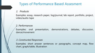 Performance based assesment | PPTX