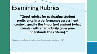 Performance based assessment | PPTX