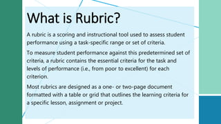 Performance based assessment | PPTX