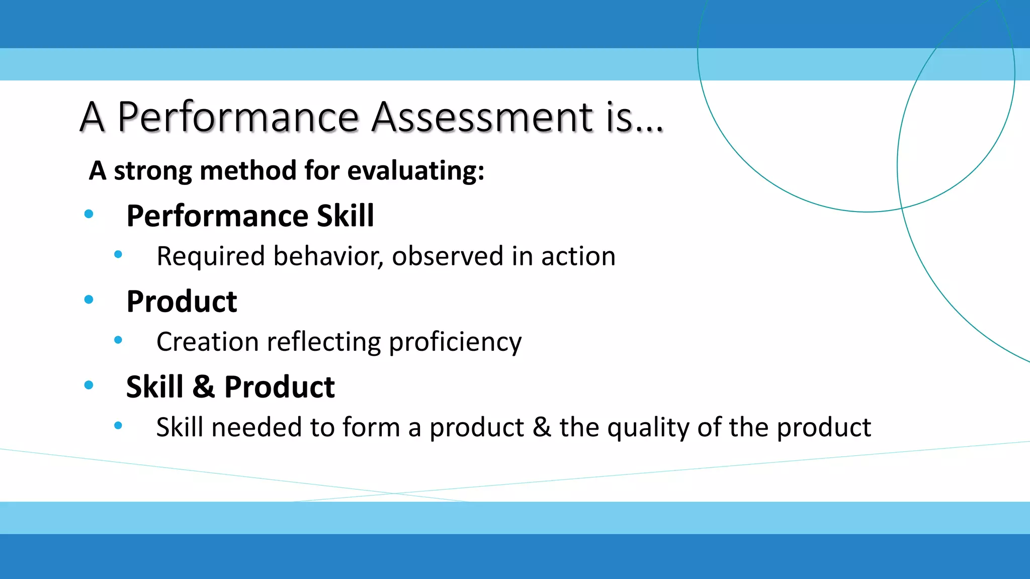 Performance based assessment | PPTX