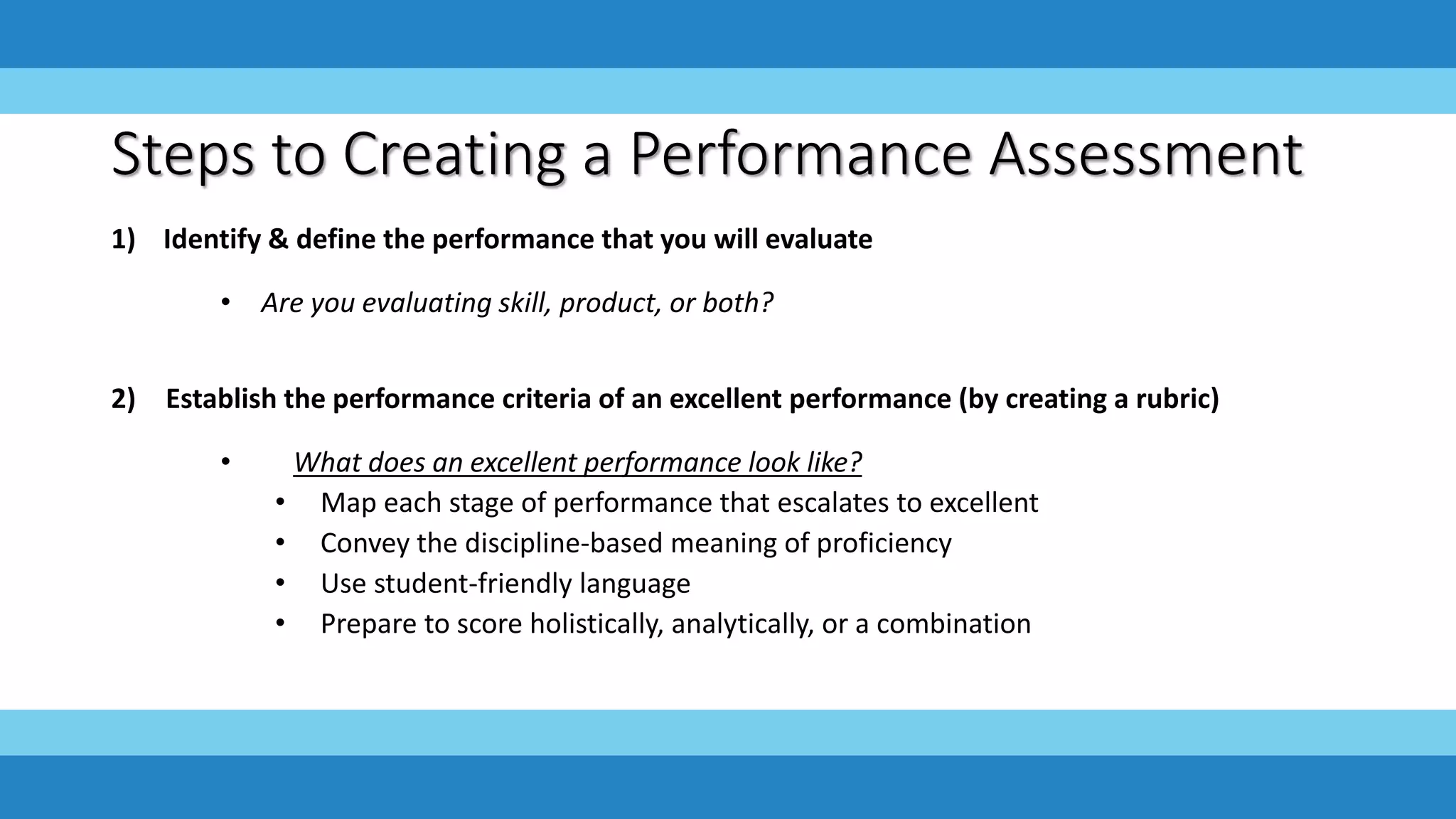 Performance based assessment | PPTX