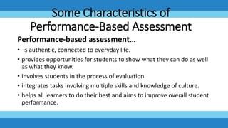 Performance based assessment | PPTX