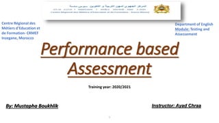 Performance based assessment | PPTX