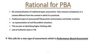 Performance based assessment | PPTX