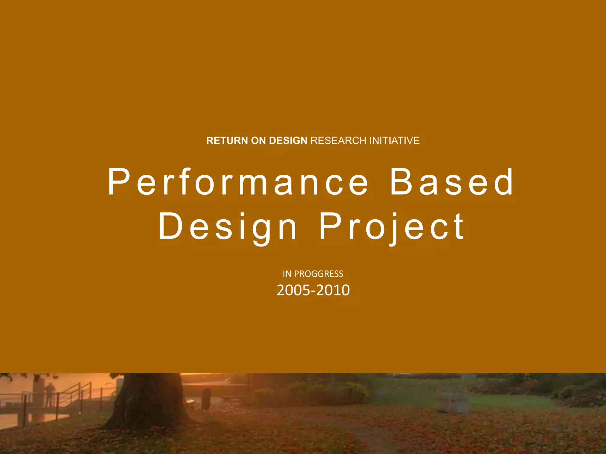 Performance based design project | PPTX