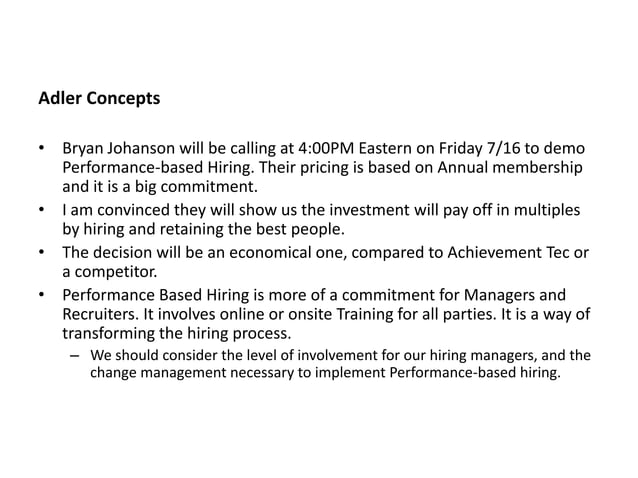 Performance Based Hiring Ppt | PPT