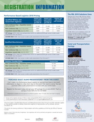 Performance Based Logistics 2010 Brochure-Maximizing Reliability And ...